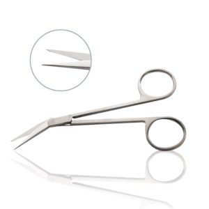 Iris Scissors - Angled 4.5" - Sharp Points - AA130
