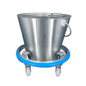 Set: Kickstand, Bucket & Cover for work space. Stainless steel