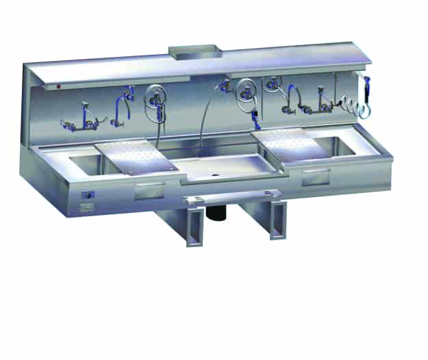Embalming Sink - Center. Hydro-aspirator. Stainless steel - CF300