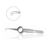 Micro Grooved Tissue Forceps - Curved 3.75" - AB154