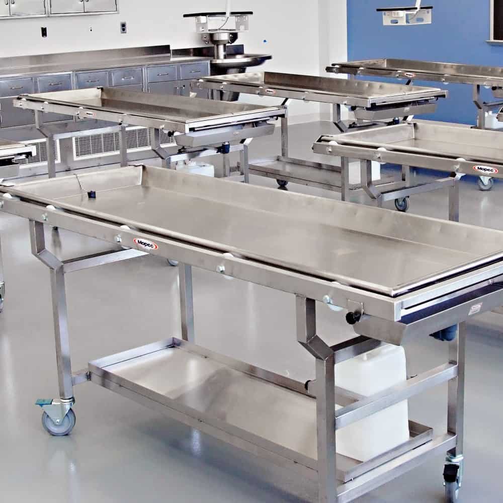 Autopsy and Dissection Tables & Carts for Labs and Morgues