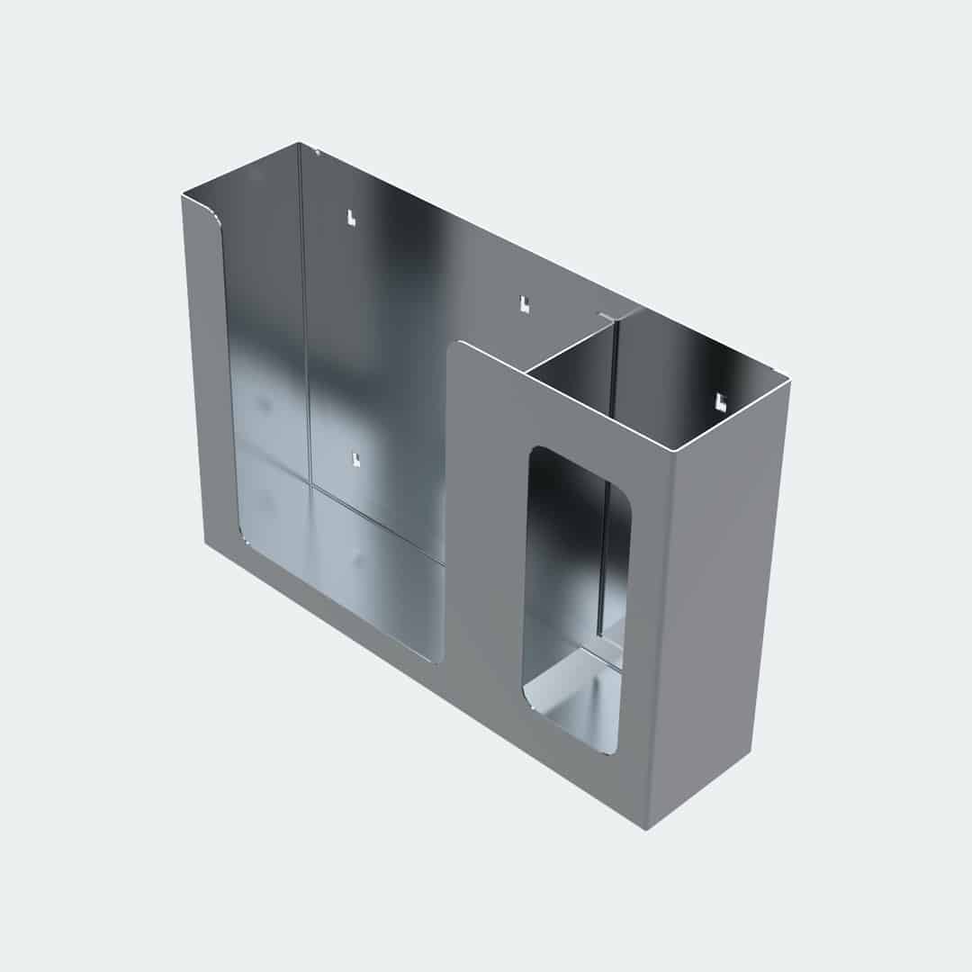 Ensemble Triple Glove/Paper Towel Bin | Mopec