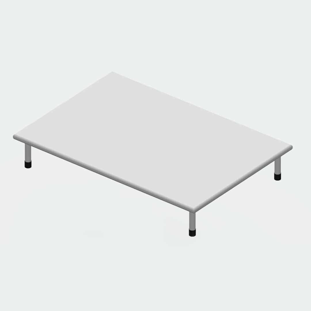 Ensemble Dissection Board, White w/ 3in Legs | Mopec