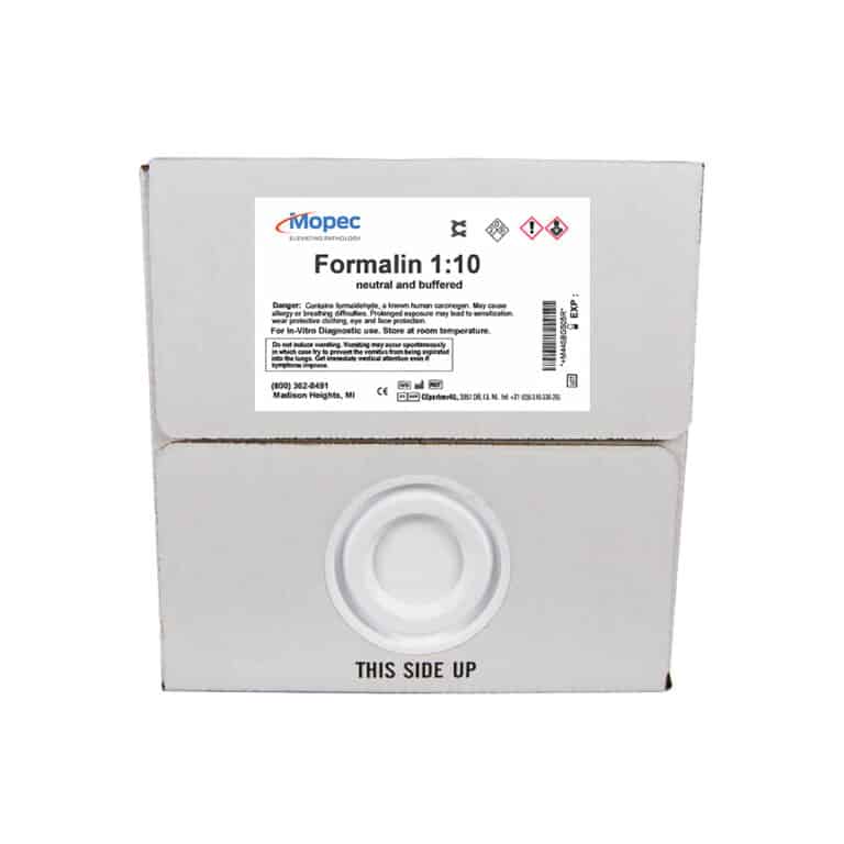 Mopec Prefilled Formalin Cube - 2.5 Gallons | Mopec