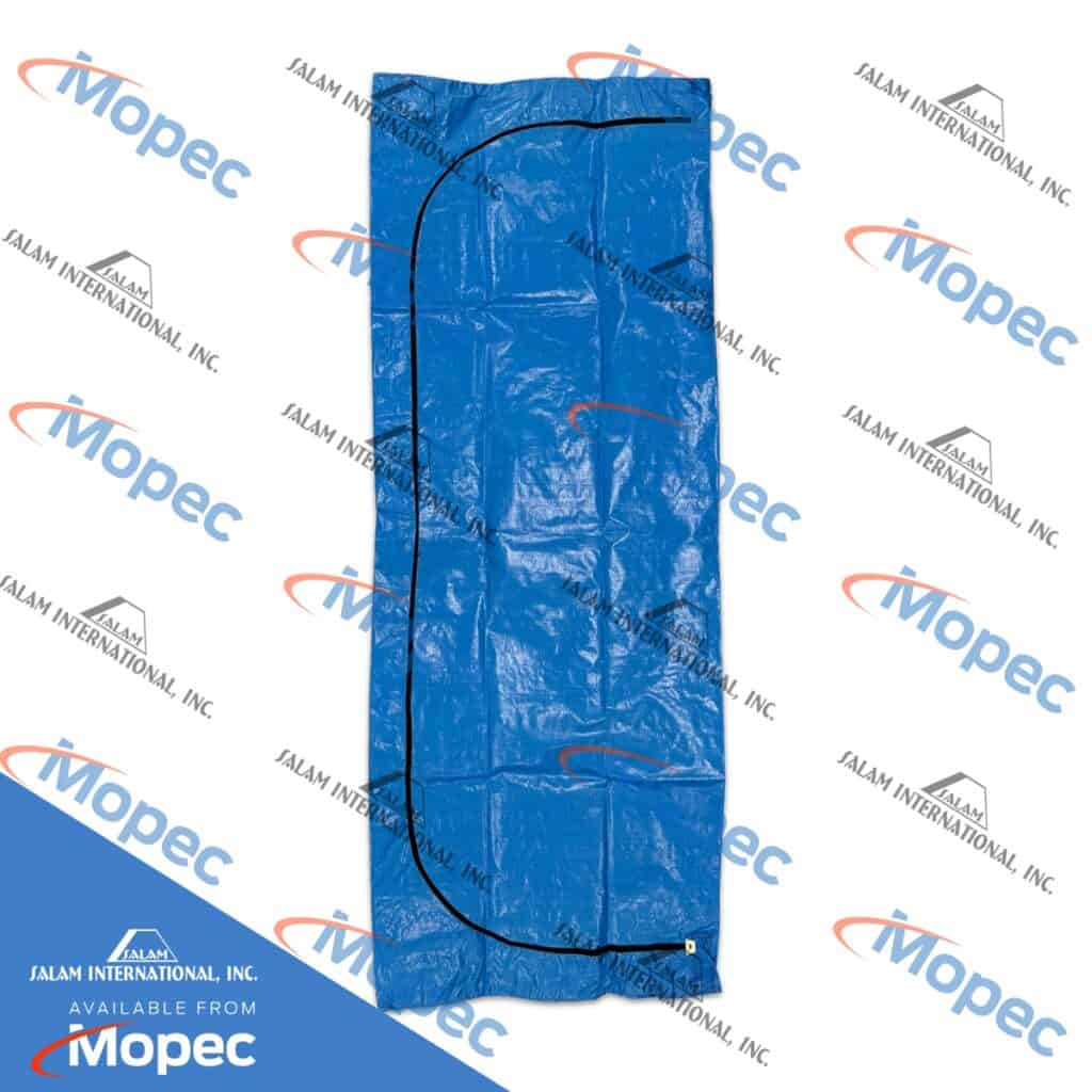 Salam Adult Body Bag, 94" x 36", HDPE Tarp, Envelope Zipper, Blue, Case ...