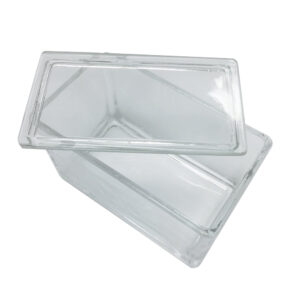 Glass Staining Dish with Lid, 30 or 60 Slide Capacity | Mopec